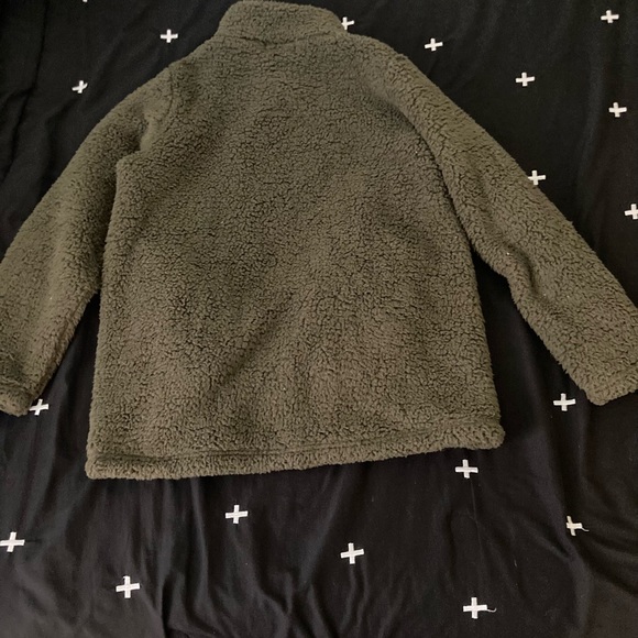 Zenana Outfitters | Jackets & Coats | Forest Green Fluffy Zip Up Turtle ...